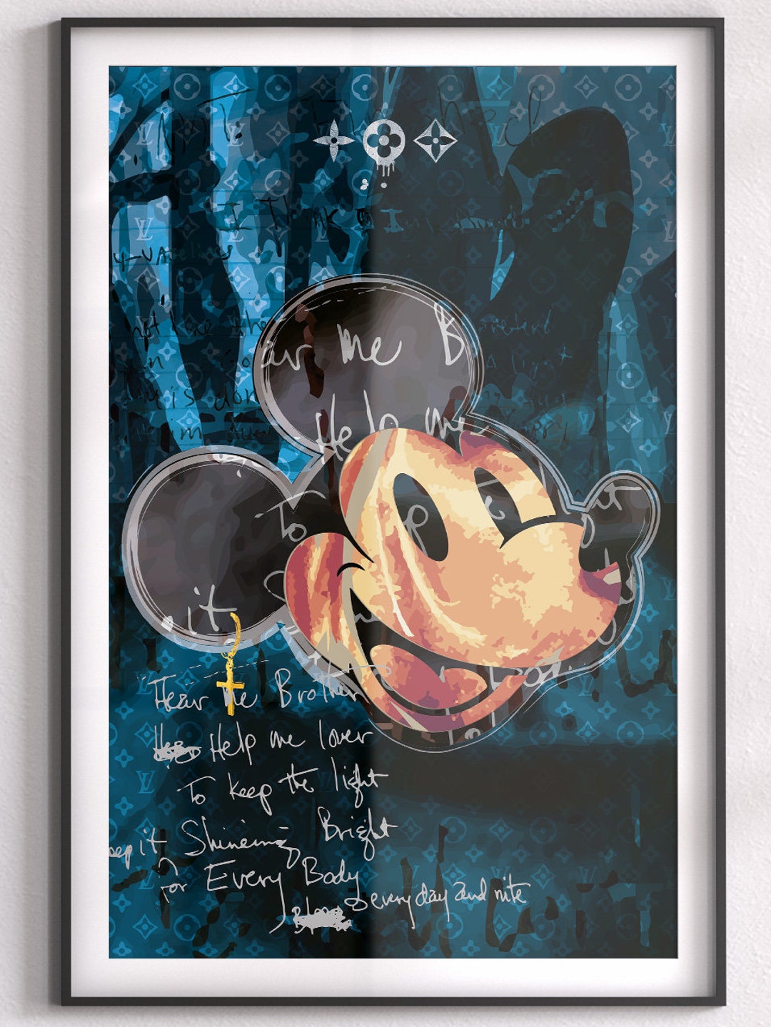 Mickey Mouse LV Poster Print Cartel A2 42x60cm Josh Mahaby Pop Art Home ...