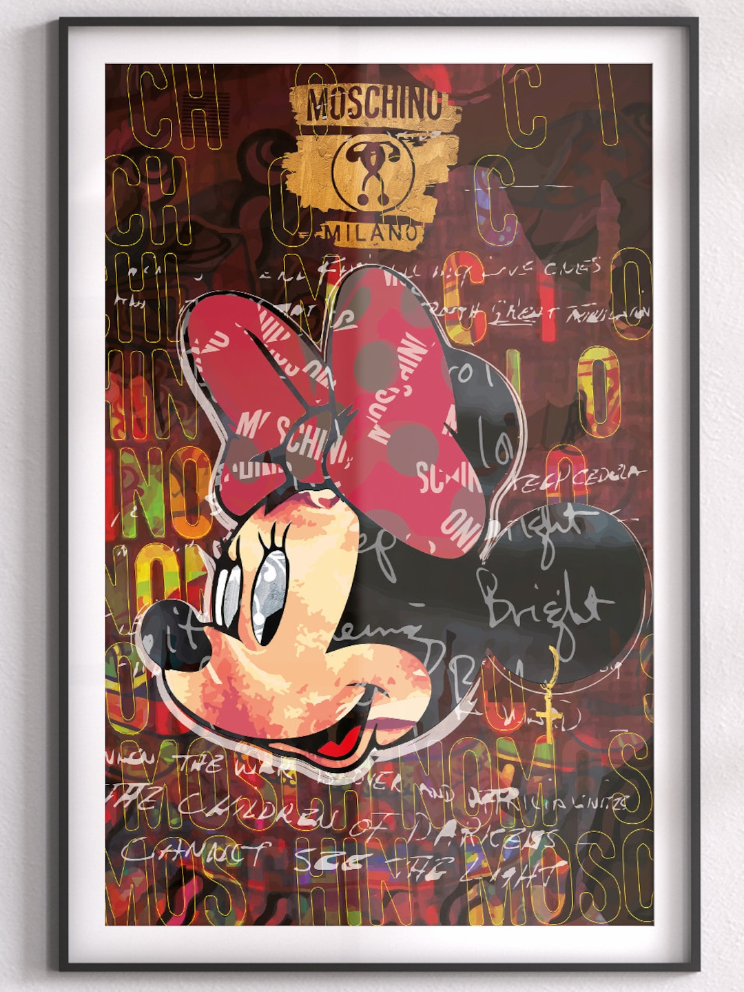 Minnie Mouse Mickey Moschino Poster Print Cartel A2 42x60cm Josh Mahaby ...