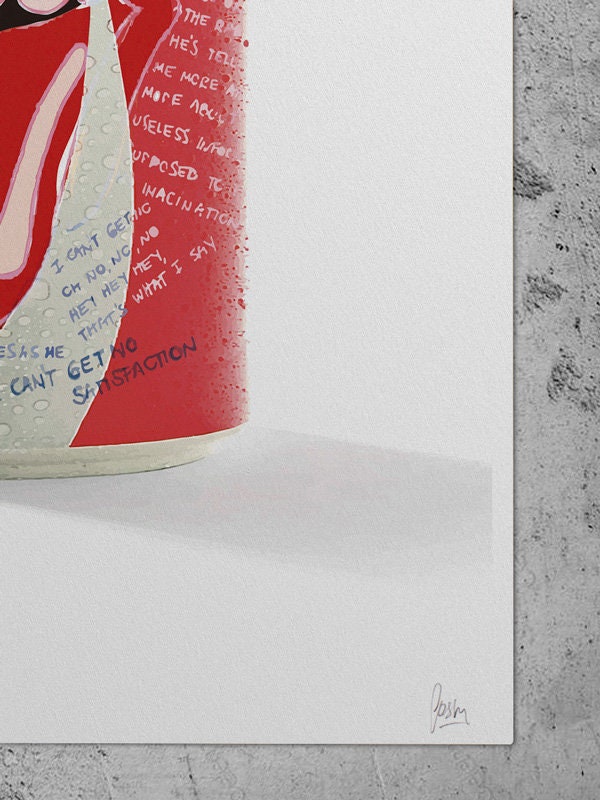 Lengua Logo Coca Cola Lata Poster Print Cartel A1 A2 42x60cm - Etsy México