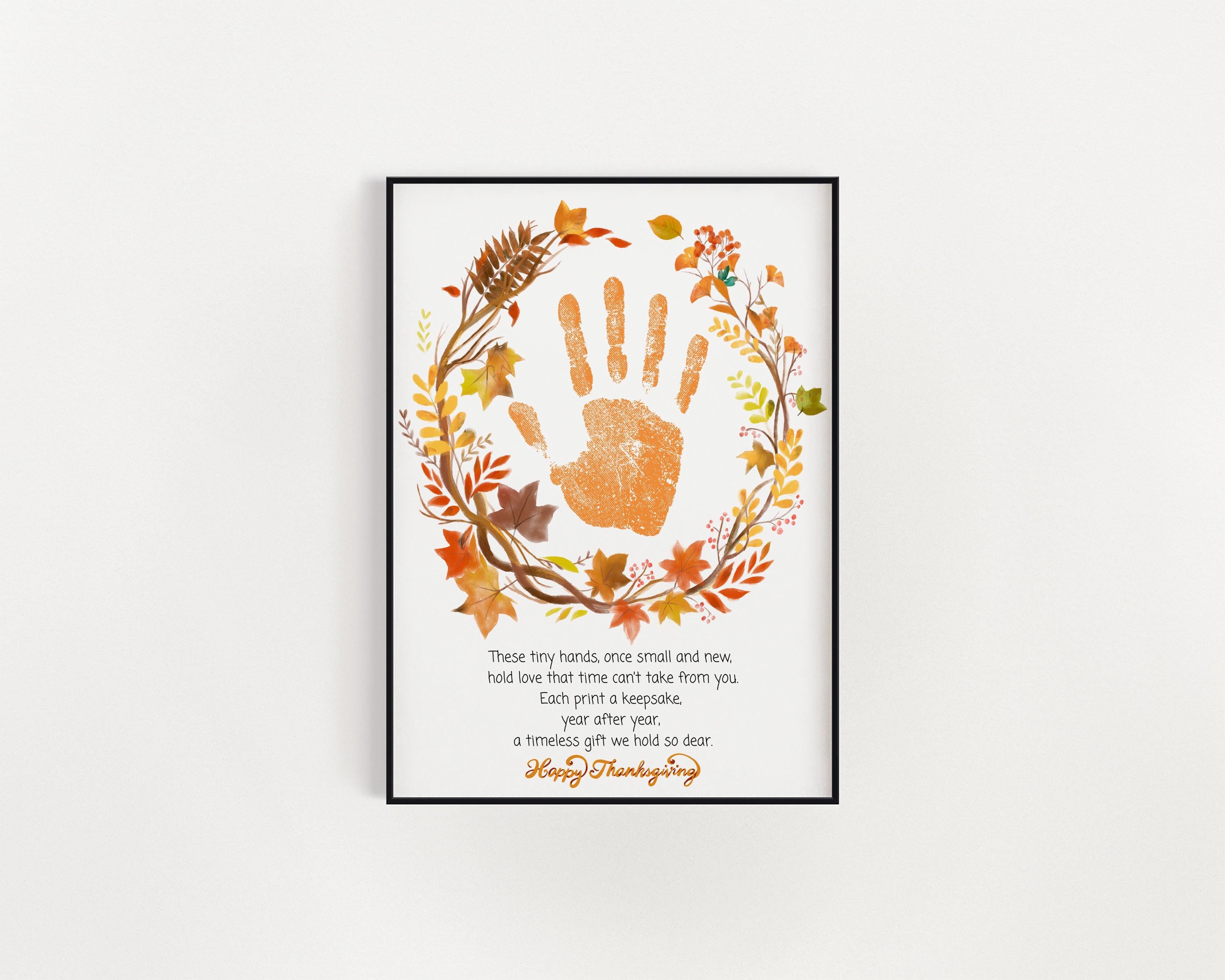 Thanksgiving Handprint Craft for Kids or Newborn Baby, Thanksgiving ...