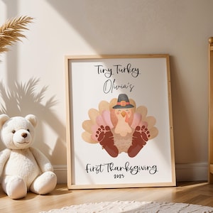 Baby's First Thanksgiving Custom Fall DIY Footprint, Thanksgiving ...
