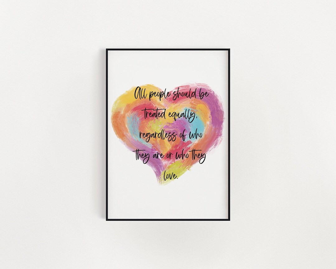 All People Should Be Treated Equally Quote Digital Download - Etsy