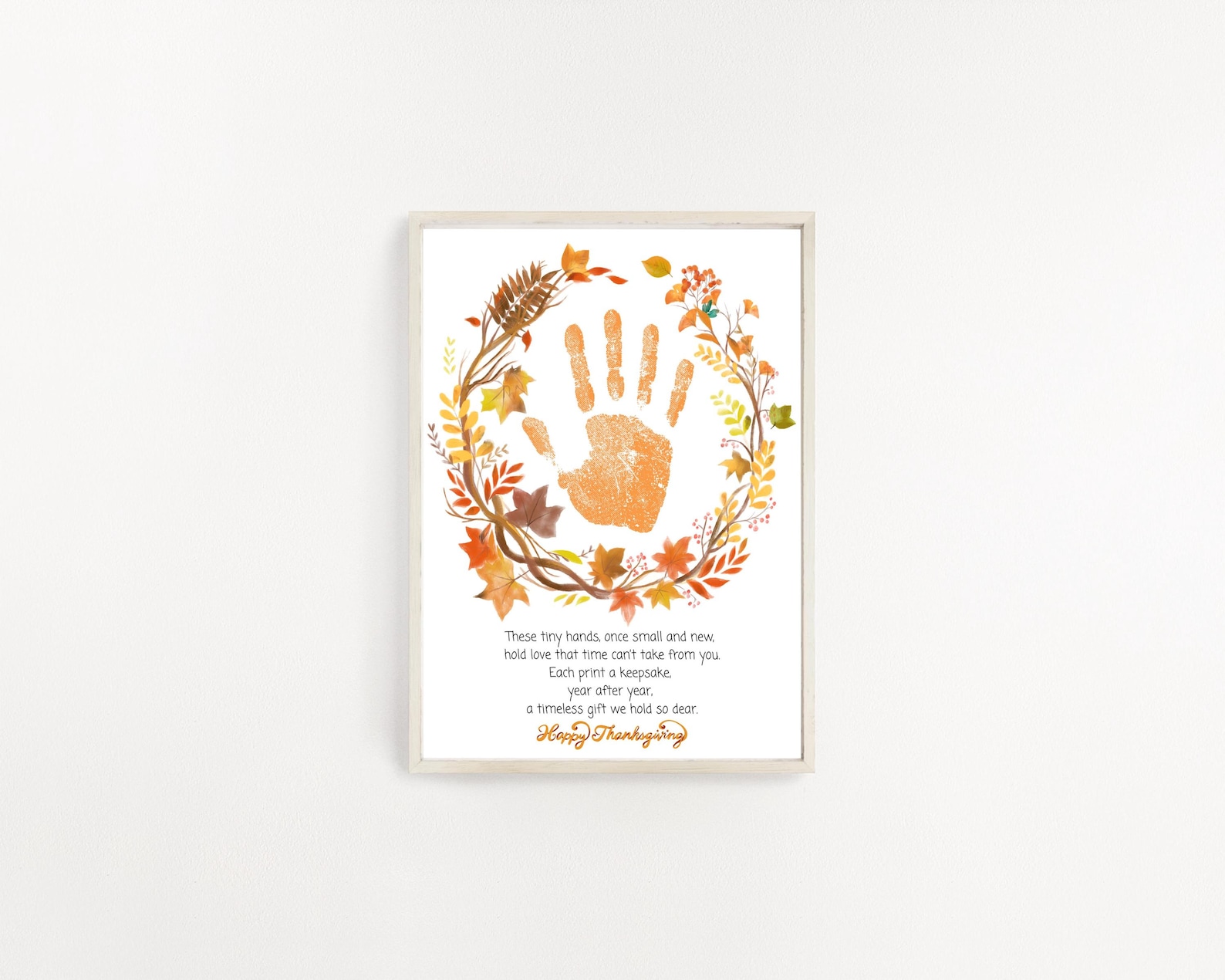 Thanksgiving Handprint Craft for Kids or Newborn Baby, Thanksgiving ...