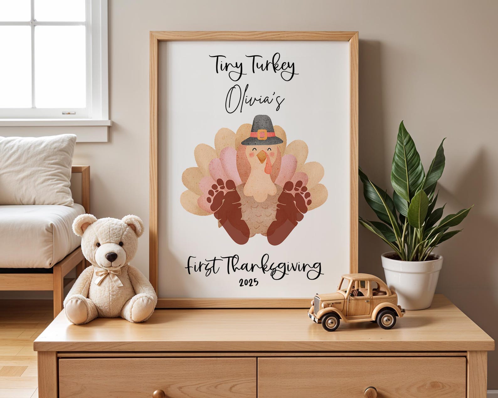 Baby's First Thanksgiving Custom Fall DIY Footprint, Thanksgiving ...