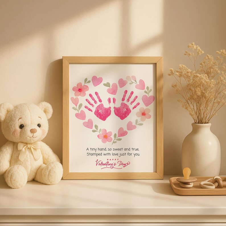 Valentine's Day Handprint Craft for Kids and Baby, First Valentine's ...