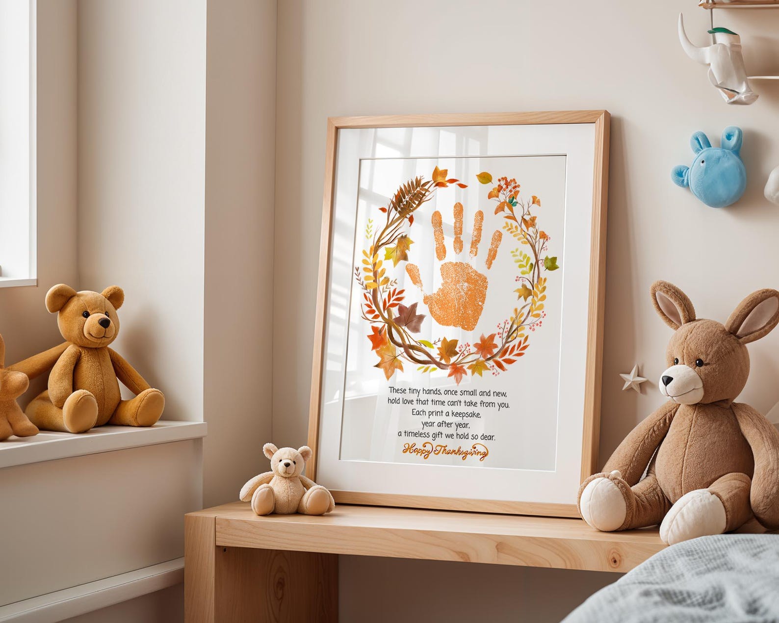 Thanksgiving Handprint Craft for Kids or Newborn Baby, Thanksgiving ...
