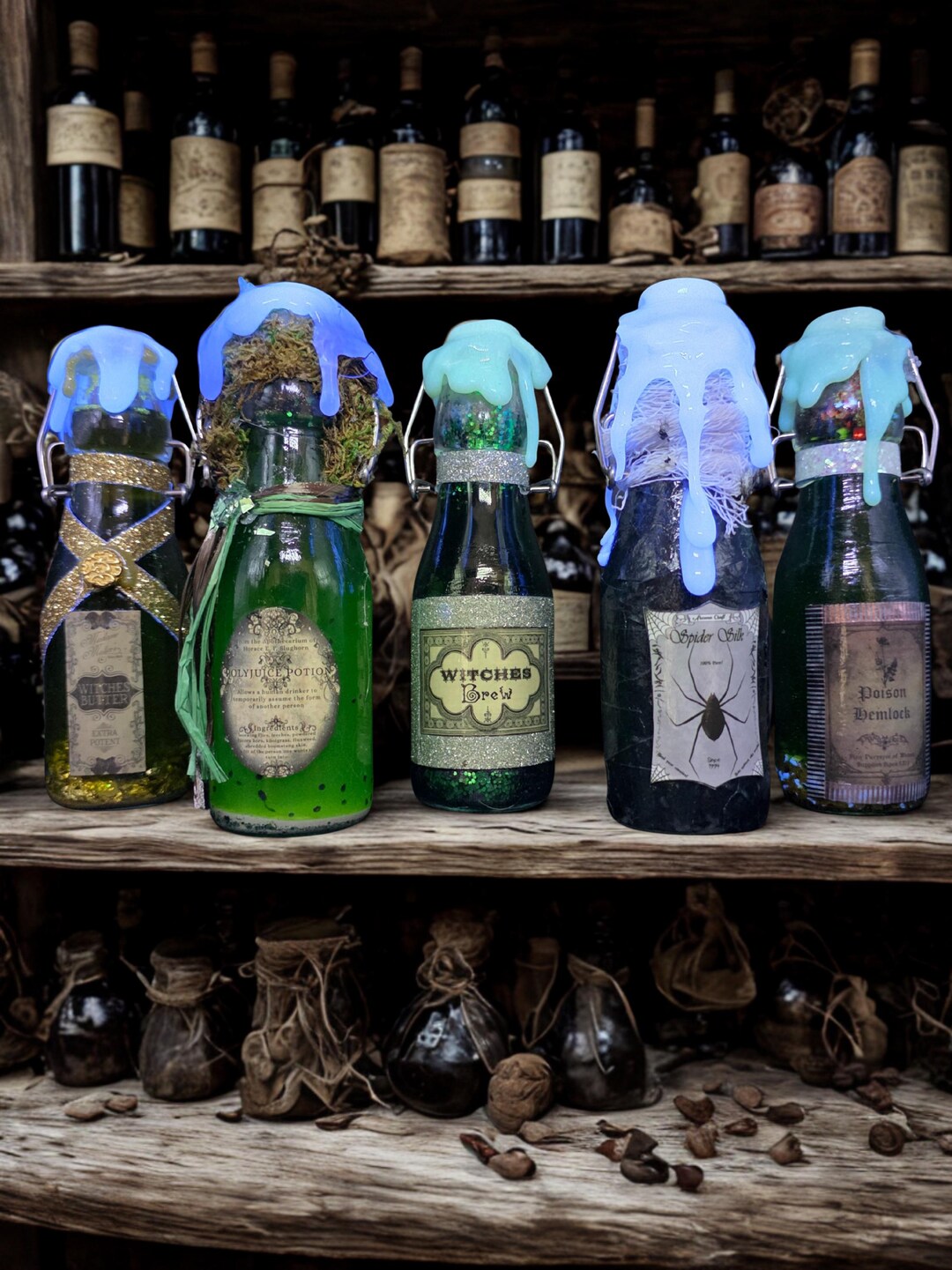 Apothecary Potion Bottles | Color Changing | Halloween Decor | Altar ...