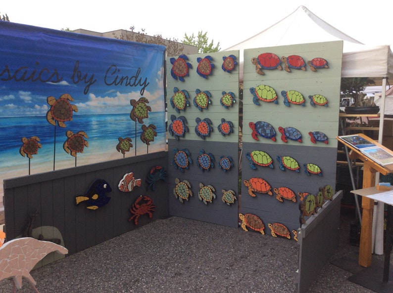 Sea Turtles Turtles Garden Decor Garden Statues Tile - Etsy