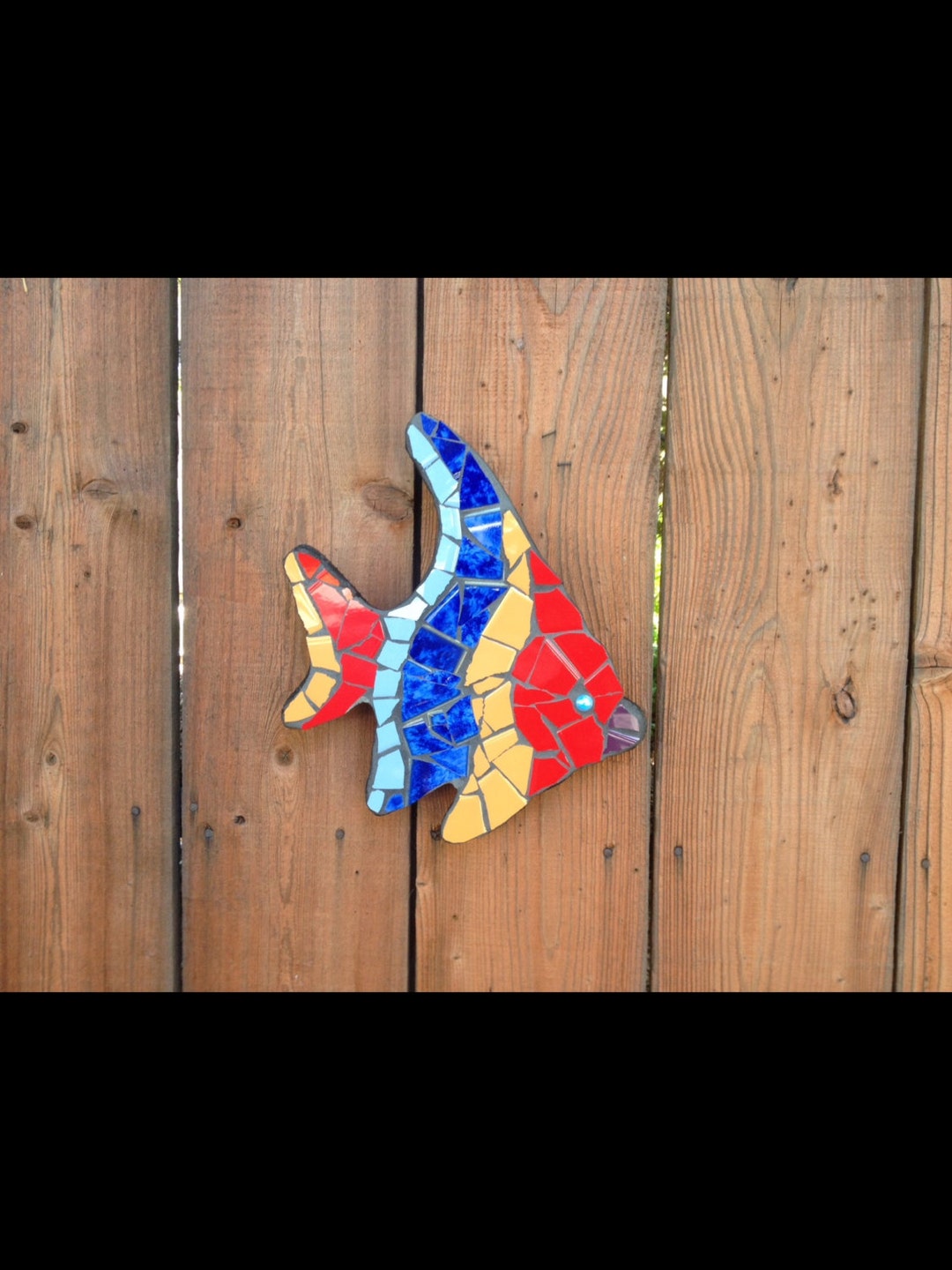Tropical Fish Sculptures, Tile Mosaic Fish, Fence Ornaments, Fish ...