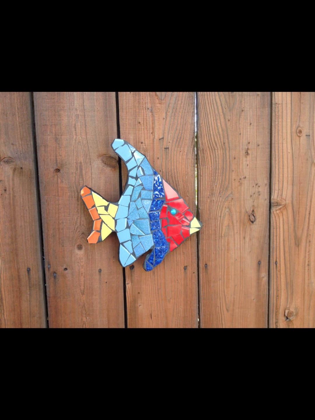Tropical Fish Sculptures, Tile Mosaic Fish, Fence Ornaments, Fish ...