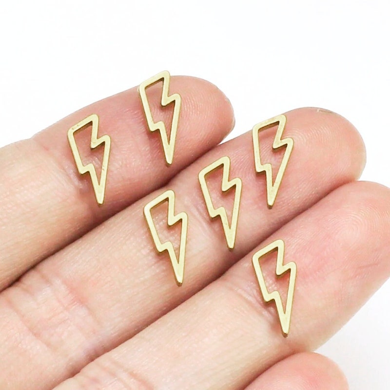 Lightning Charm - Etsy