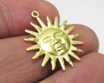 Sun Face Charms - Etsy