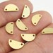Half Round Brass Connector, Semi Circle Earring Charms, Earring Finding ...