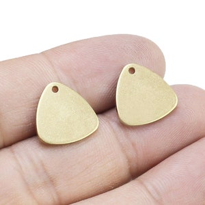 Triangle Charm, Rounded Triangle Pendant, Brass Charms for Jewelry ...