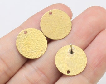 10PS Real 18K Gold Plated Round Earringsround Earrings - Etsy
