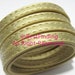 Leather Cord 6x2mm Gold Leather Cord Stitched 6mm Flat Leather Cord - Etsy