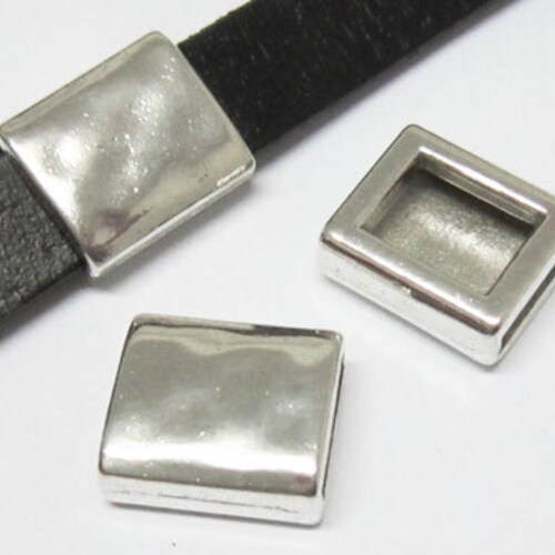 10pcs Hammered Rectangle Slider 10x2mm Flat Leather Findings - Etsy