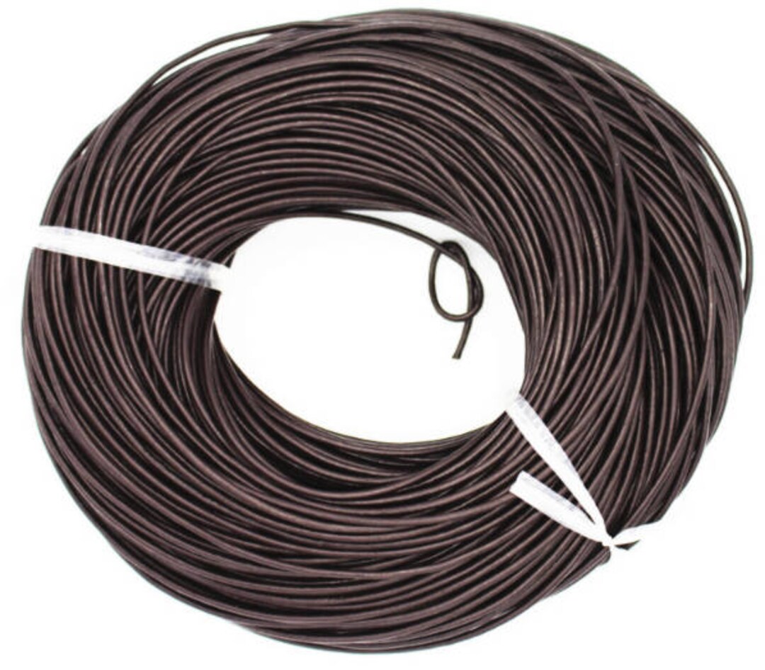 Brown 2mm Round Leather Cord Genuine Leather Cord Leather Bracelet ...