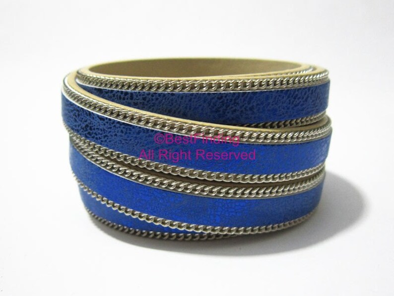 1meter Metallic Blue Leather Cord 10x2mm Flat Leather Cord | Etsy