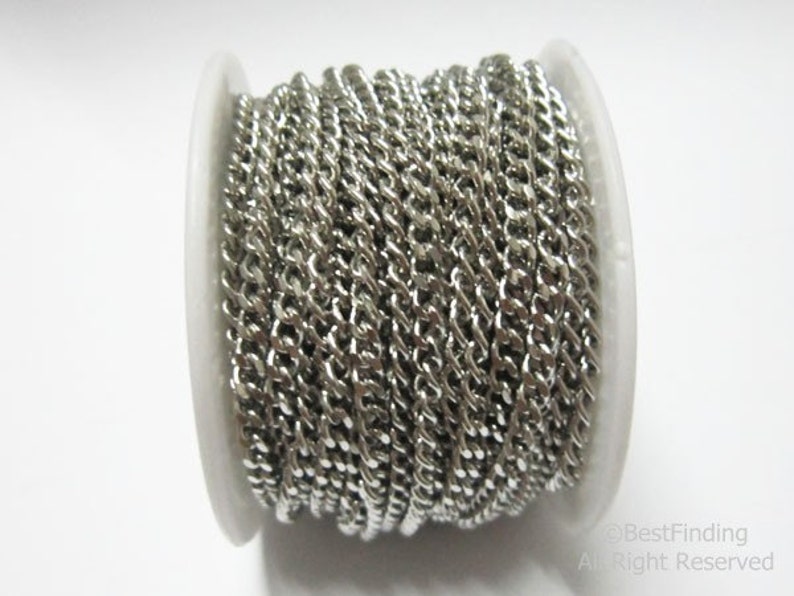 316 Steel chain 3.5x2mm Curb chain Necklace chain cable chains | Etsy