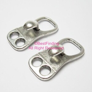 5pcs Open Hook Clasp Antique Silver 4mm Open Hooks Round Leather ...