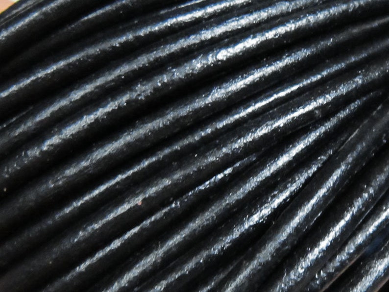 6mm Genuine Leather Cord Black 6mm Round Cow Leather Mens - Etsy