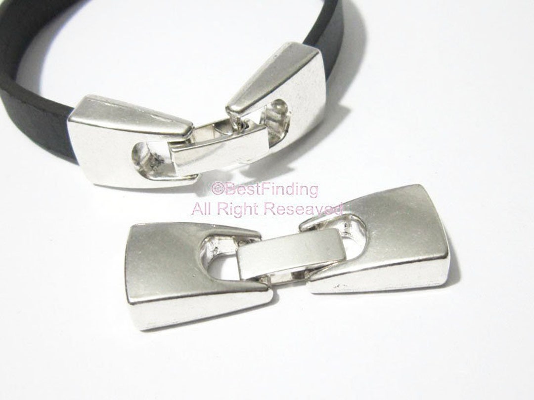 5pcs 10mm Leather Clasp 10x2mm Smooth Clip Clasp Flat Leather Clasp ...