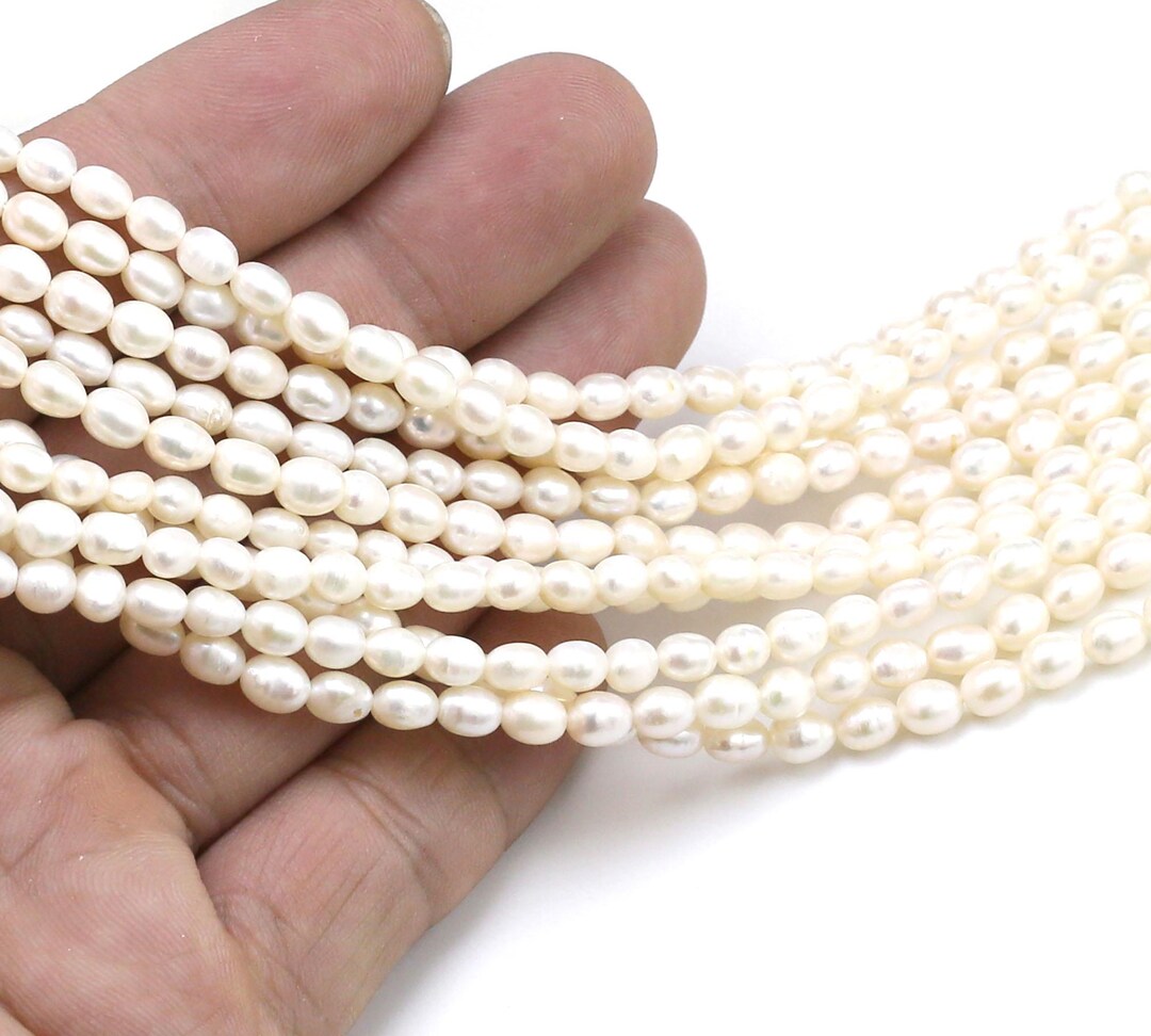 Freshwater Pearl Beads, Oval Nugget Pearl, Ivory White Pearls, Loose ...