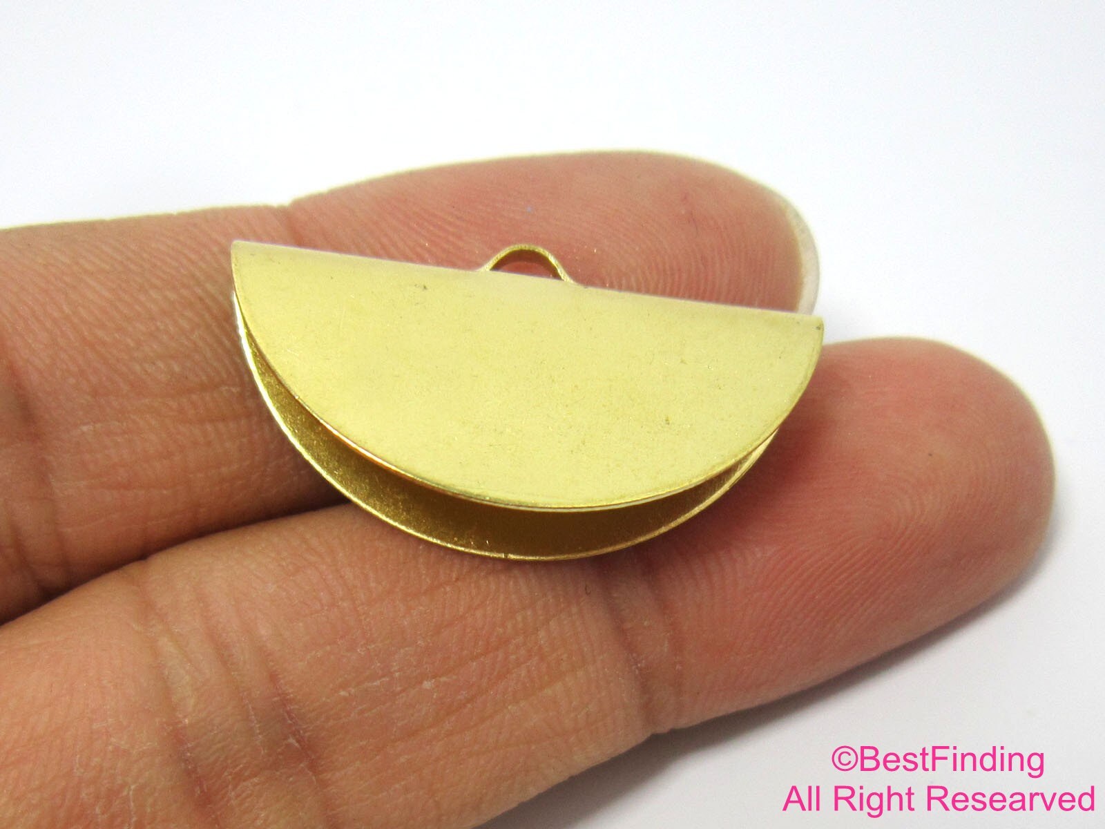 Ribbon Crimp Ends Brass Tassel Caps 30mm Half Round Crimp - Etsy