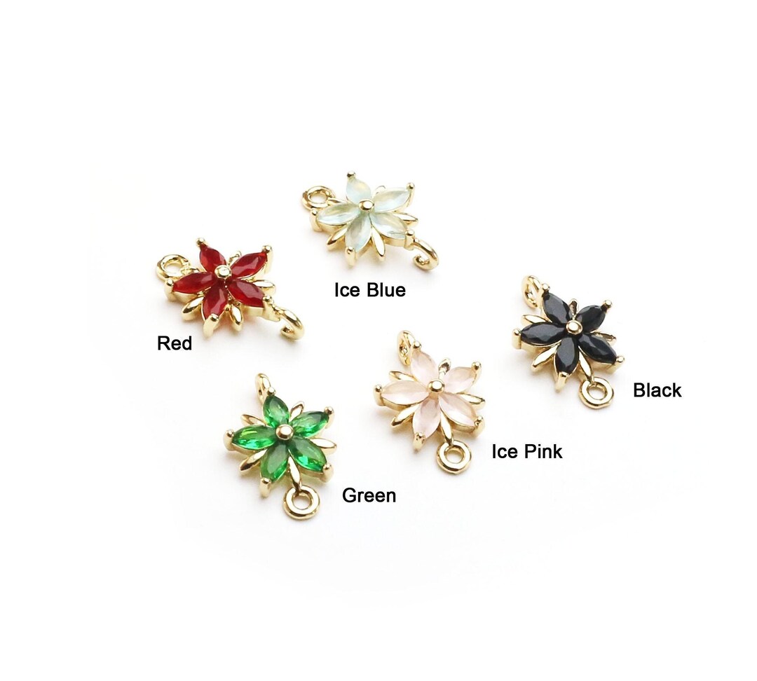 Faceted Crystal Daisy Connector, Add-on Bracelet Charm, Birthstone ...