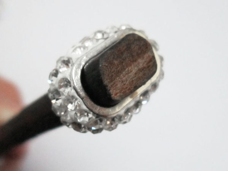 6pcs White Rhinestone Sliders Licorice Leather Findings - Etsy