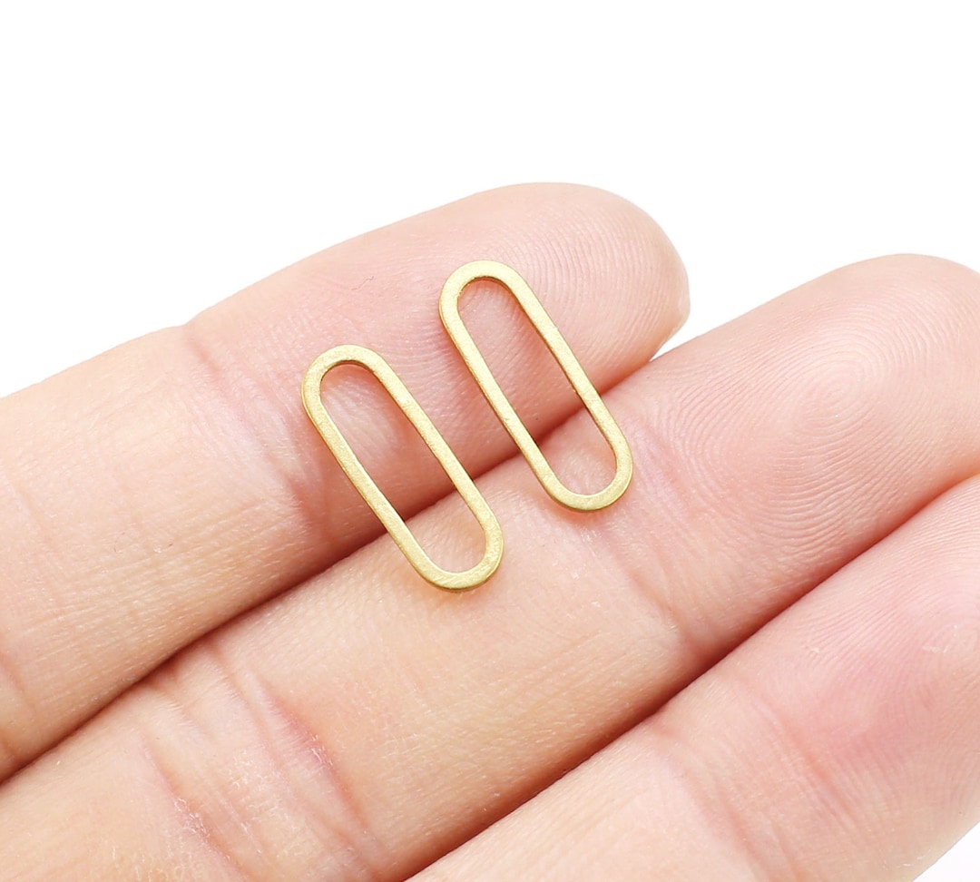 Paperclip Connector, Oval Link Chain Connector, Brass Charms for ...