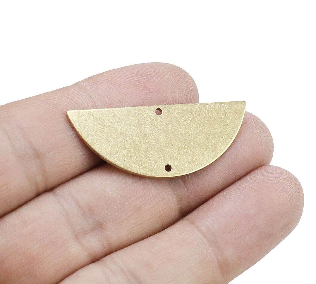 Half Round Connector, Semi Circle Earring Charms, Brass Charm for ...