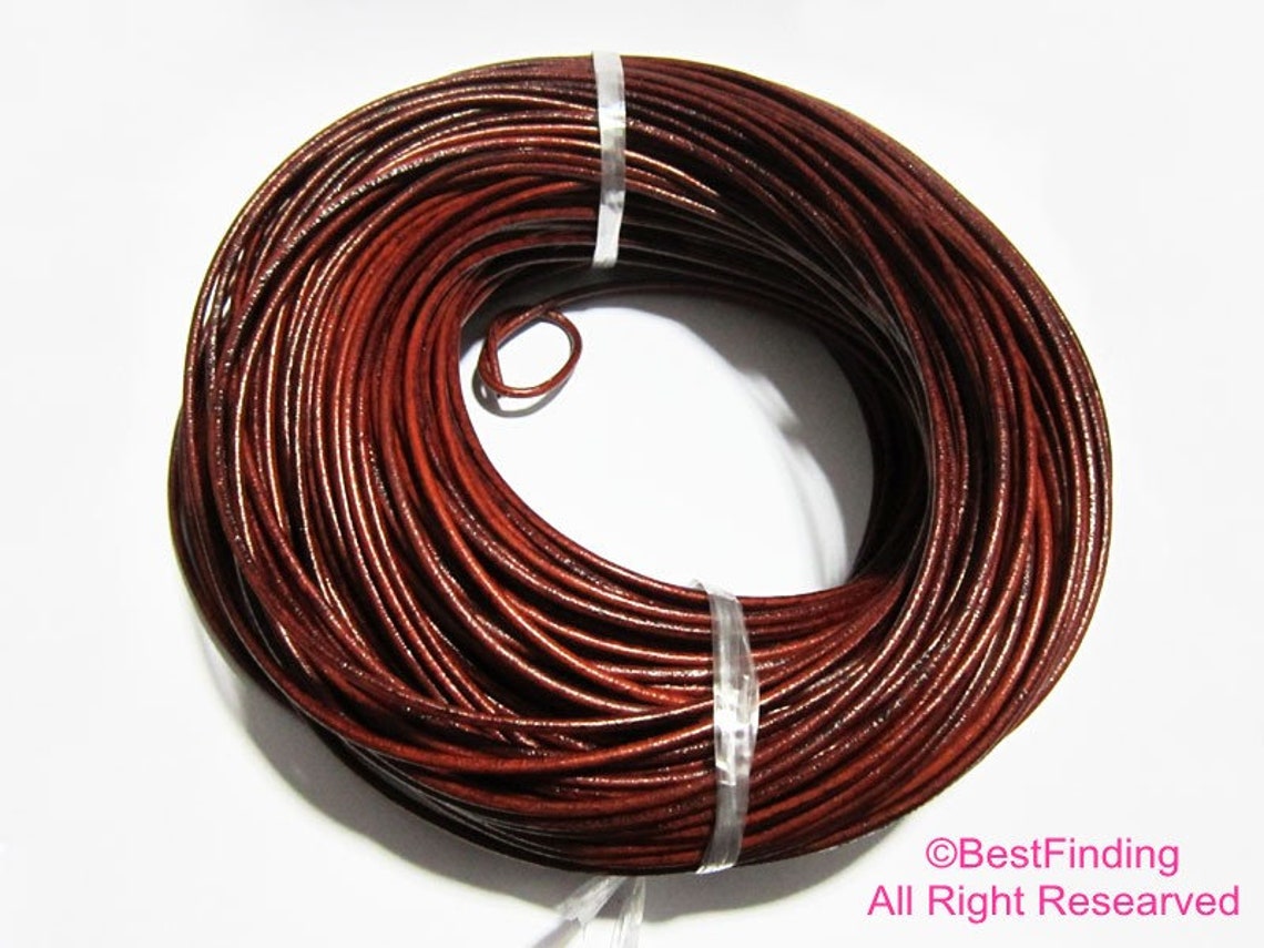 Distressed 2mm Round Leather Strips 2mm Round Leather Cord | Etsy