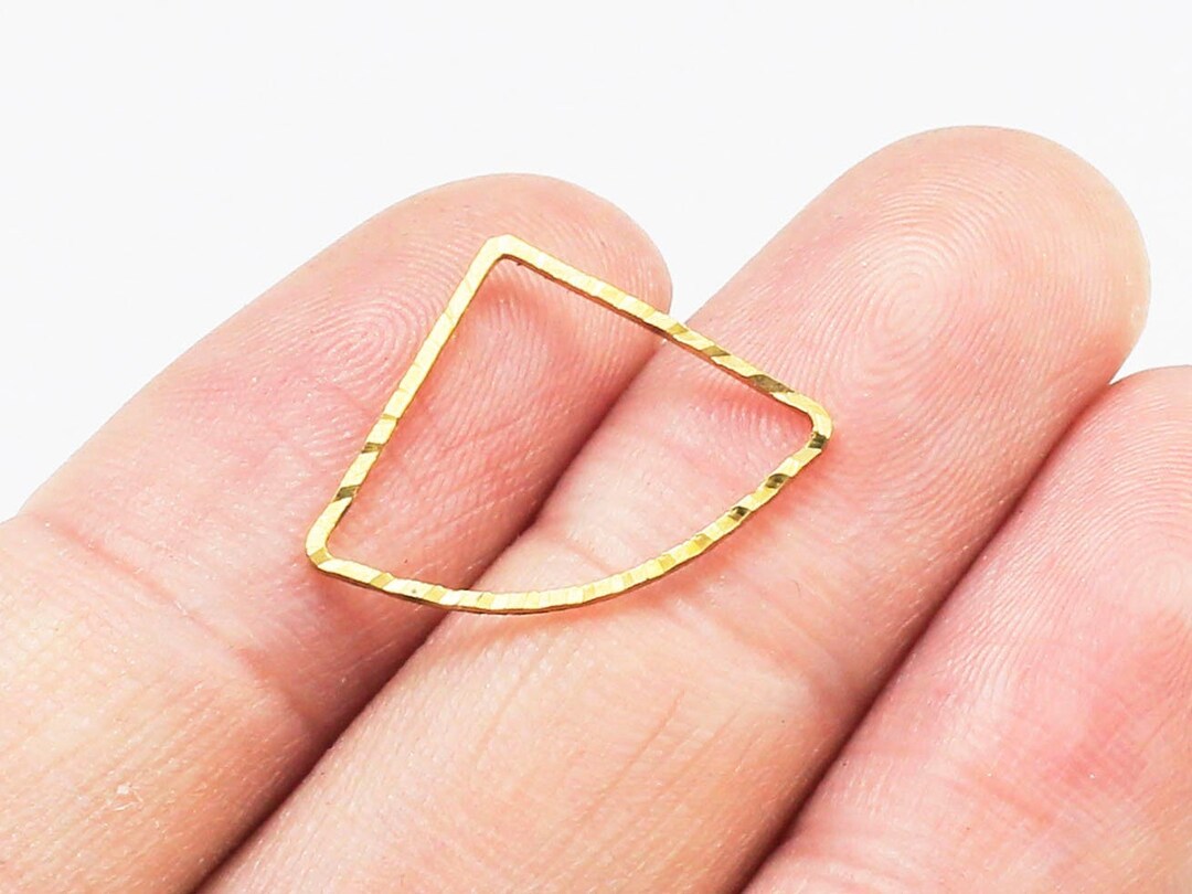 Brass Charm, Quadrant Brass Findings, 20.5x15mm, Fan Shaped, Quarter ...