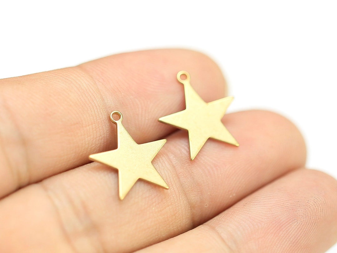 Dije de estrella de latón, dije de latón para hacer joyas, dijes para ...