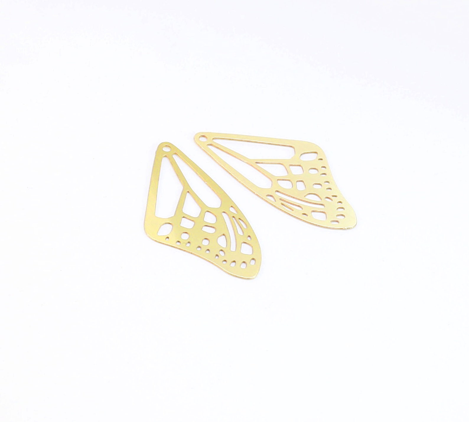 Butterfly Wing Charms, Hollow Moth Wings, Brass Charm for Jewelry ...