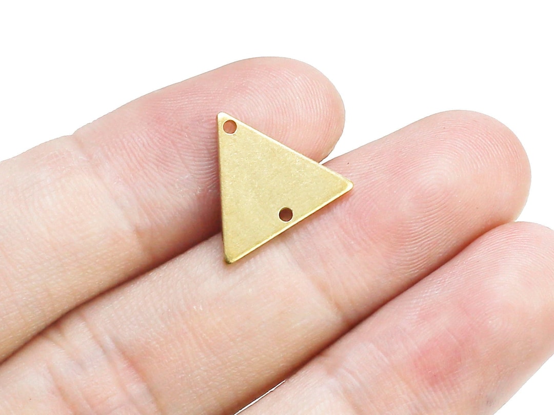 Triangle Brass Connector, Triangle Earring Charms, Link Chain Connector ...