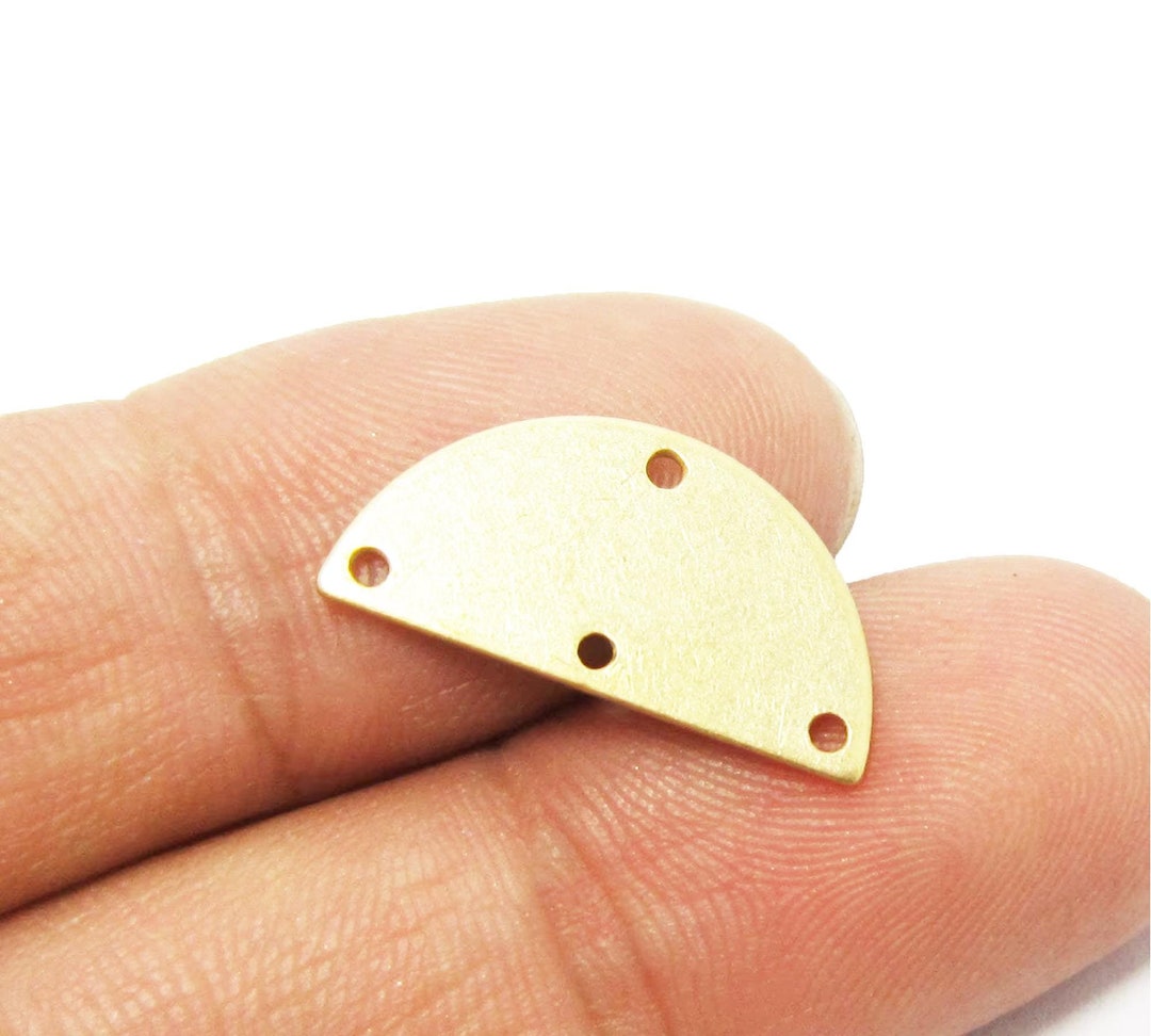 Half Round Connector, Semi Circle Earring Charms, Brass Charm for ...