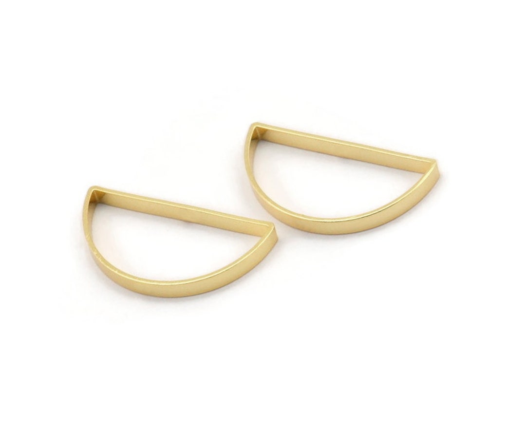 Semi Circle Blank Frames, Half Round Brass Charm, Geometry Earring ...