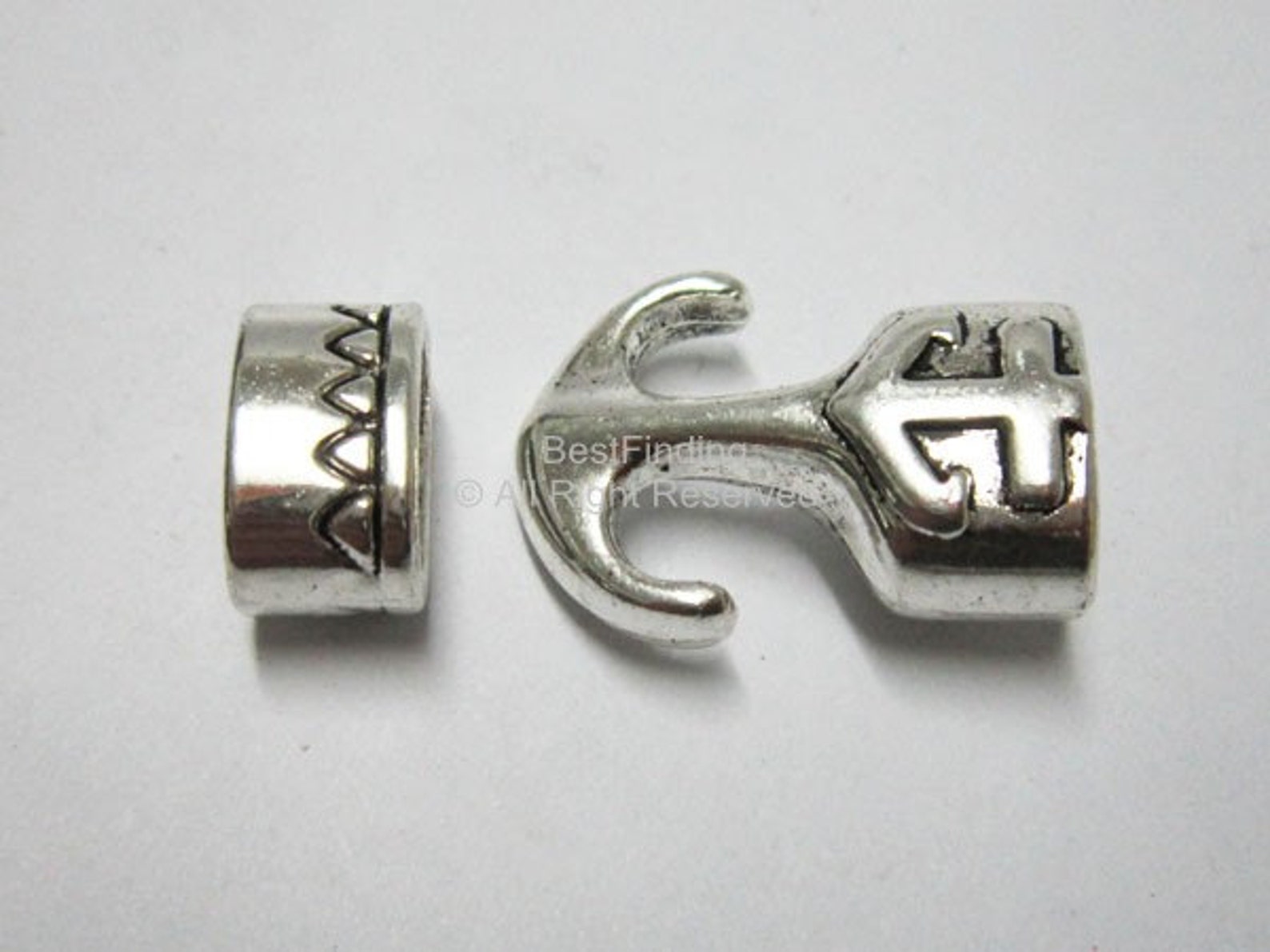5pcs 10x6mm Anchor Hook Clasp, Open Hook Clasp, Half Cuff Clasp ...