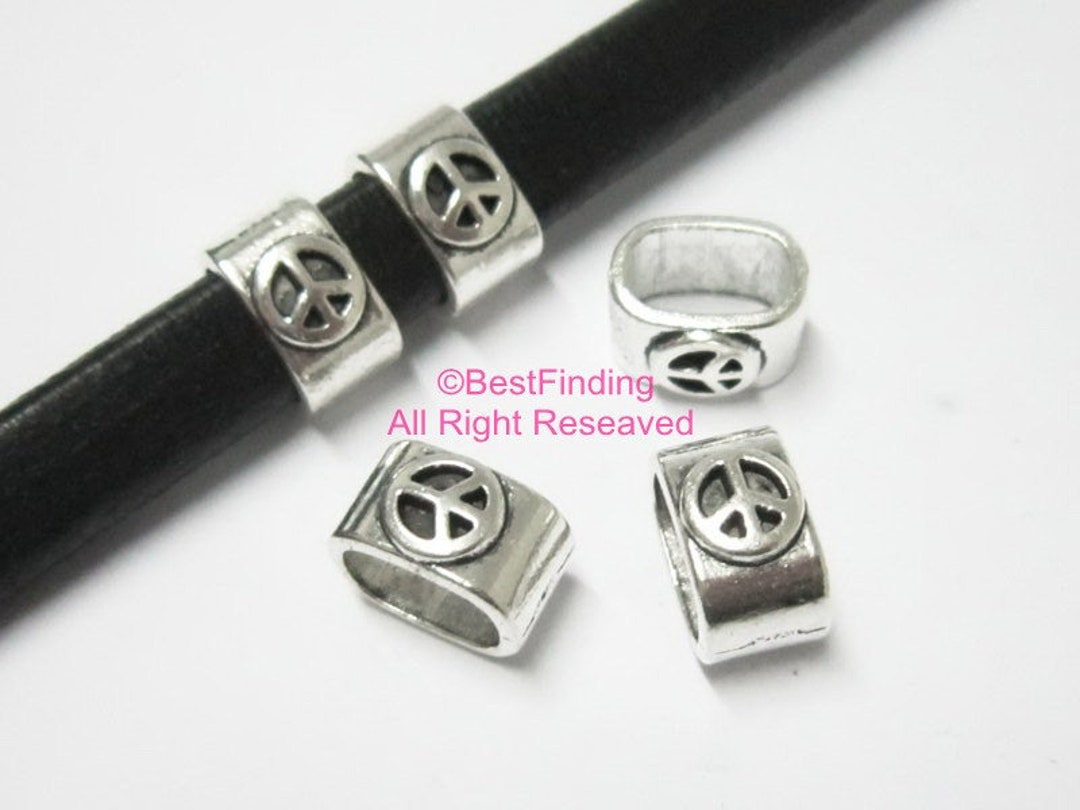 10pcs 10x6mm Licorice Leather Findings Peace Symbol Licorice Leather ...