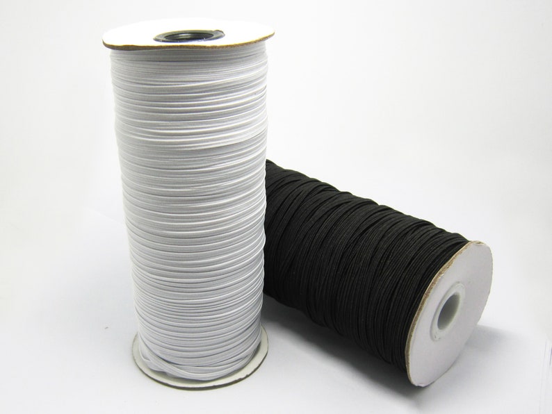 4mm Flat Elastic Cord White Elastic Band Stretch Cord Braided | Etsy
