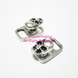 5pcs Skull Stud Open Hook Clasp 4mm Round Leather Open Hooks RH43 - Etsy
