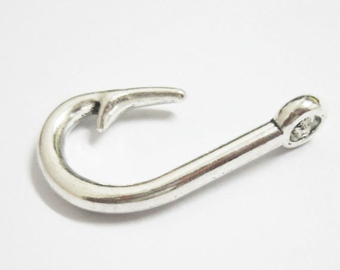 5 Antique Bronze Open Hook Clasp , All in One Clasp for 5MM Round ...