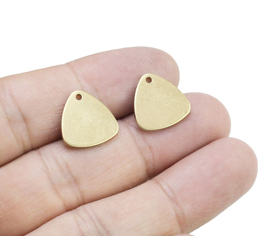Triangle Charm, Rounded Triangle Pendant, Brass Charms for Jewelry ...