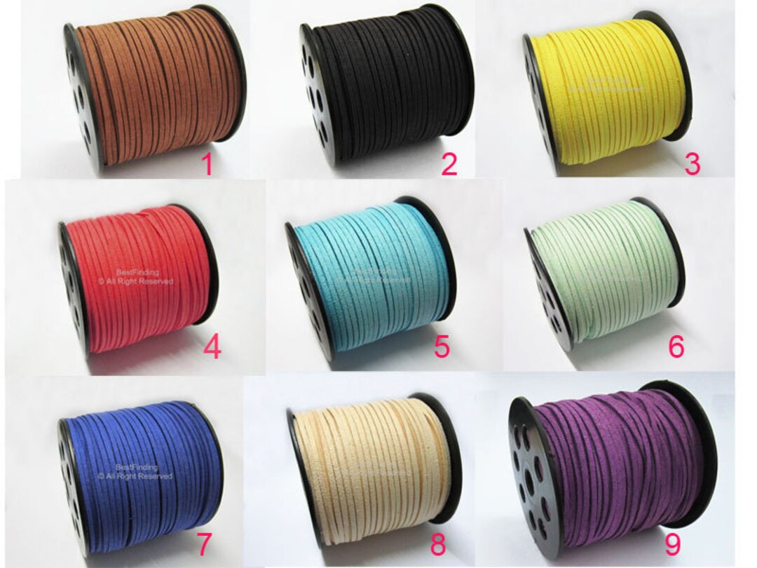 3mm Suede Cord, Soft Faux Suede Cord, Vegan Strings, Wrap Bracelet ...