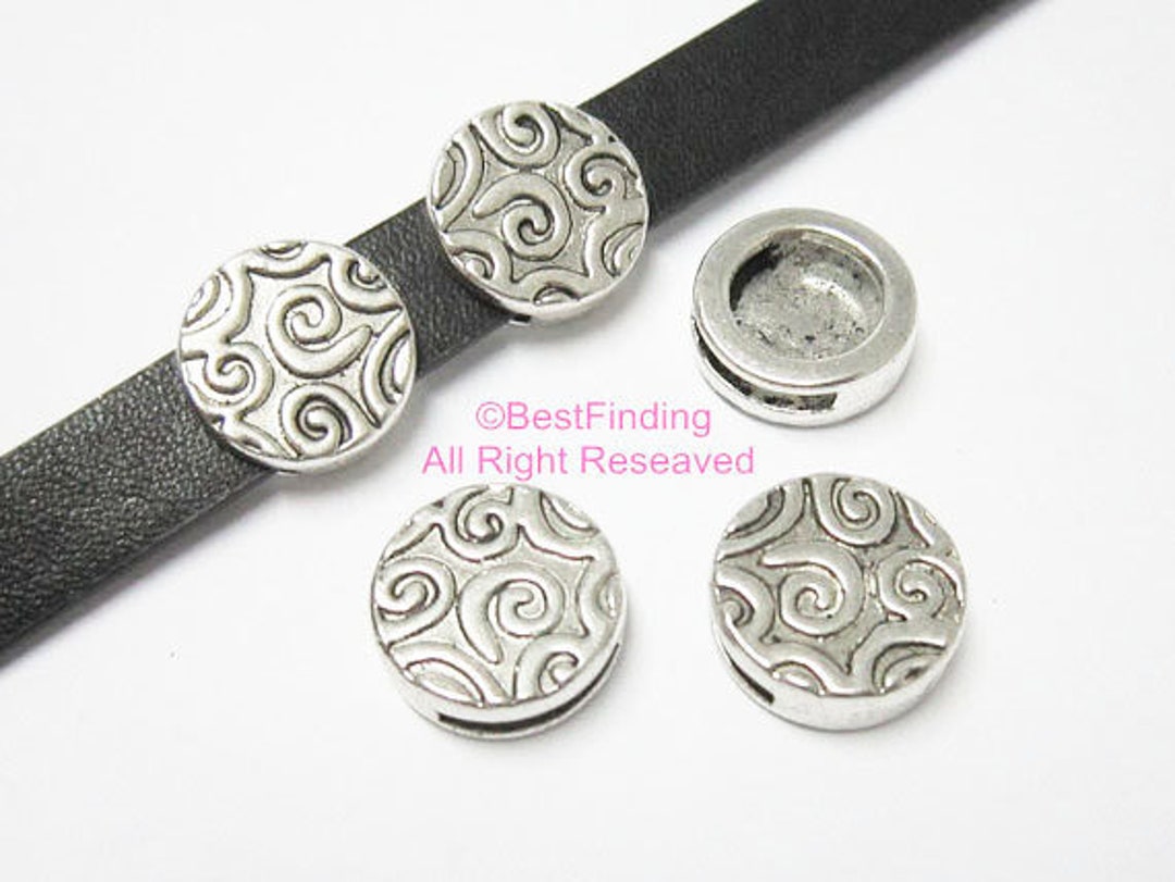 10pcs 10mm Flat Leather Findings 10x2mm Symbolize Leather Slider -FF22 ...