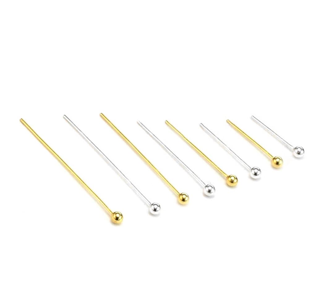 100pcs Ball Head Pin, Brass Eye Pin, Bead Ends, DIY Jewelry Making ...