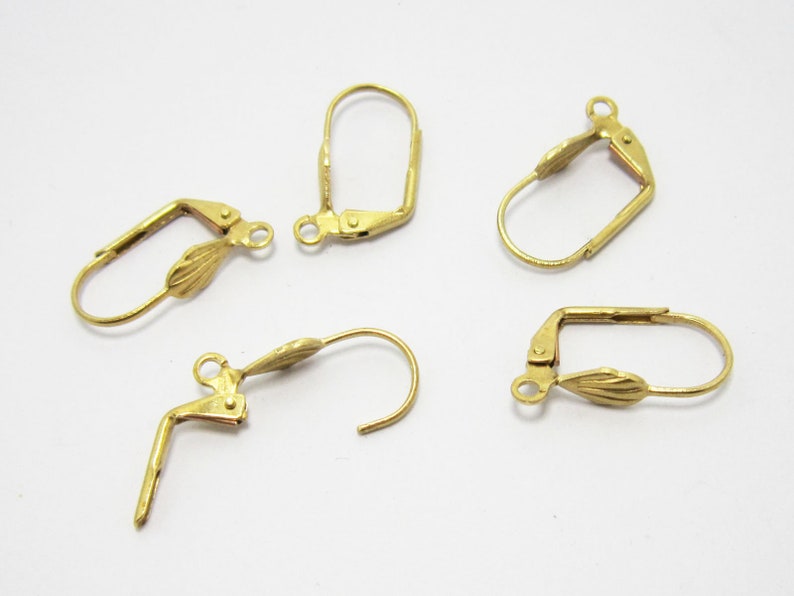 Brass Leverback Earring Clasps 19.5x10.5mm Shell Raw Brass Ear - Etsy
